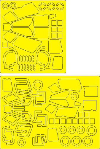 New Ware AM1285 Mi-24 A Hind B - Expert Kabuki Masks (for Trumpeter Kits)
