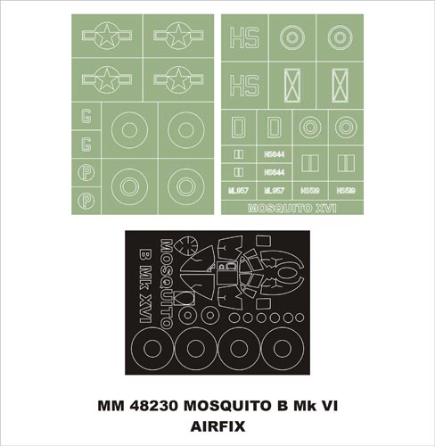 Montex MM48230 D.H.MOSQUITO B Mkxvi Airfix 7112