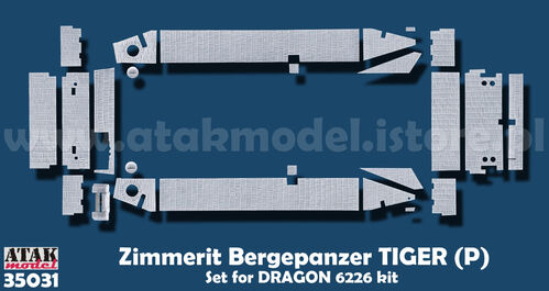 Atak Model 35031 Zimmerit Bergepanzer Tiger (P) (for Dragon kits)