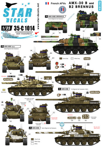 Star-Decals 35-C1014 French AMX-30 B and AMX-30 B2 BRENNUS.