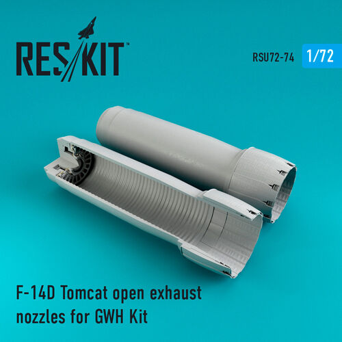 DISCONTINUED RES/KIT U72-0074 F-14D Tomcat open exhaust nozzles for GWH Kit