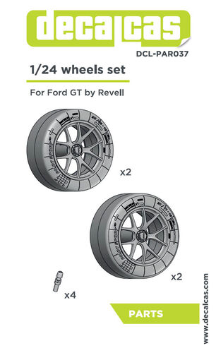 Decalcas PAR037 Ford GT Le Mans 2017 - Set of BBS Wheels with Pilot Sport Tires (for Revell Kits)