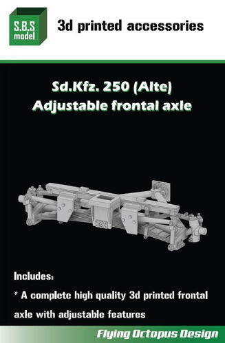 SBS Model 3D039 Sd.Kfz.250 (Alte) Adjustable Frontal Axle For Takom Kit
