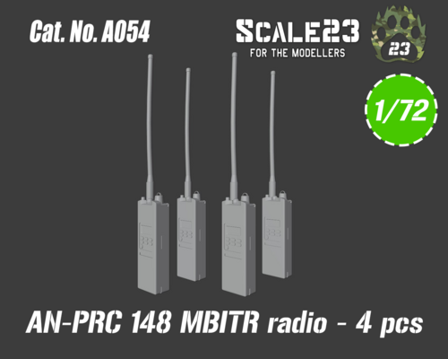 Scale23 72-A054 AN-PRC 148 MBITR radio - 4 pcs