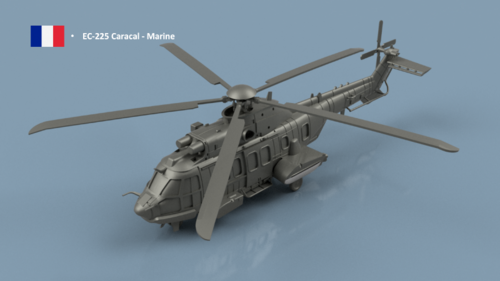 L'Arsenal 2.0 3D400344 EC-225 Caracal - French Marine Nationale - 3D printing (2 helicopters)