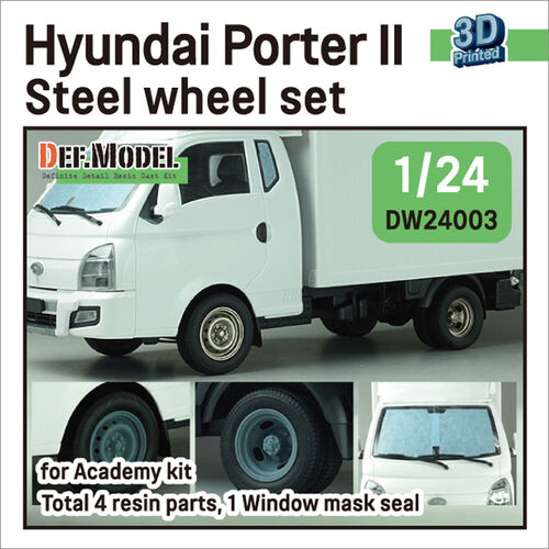 DEF Model DW24003 Hyundai Porter II Steel Wheel Set (For Academy)