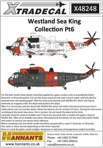 Xtradecal 48248 Westland Sea King Collection - Part 6 (5 schemes)