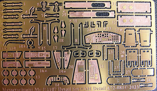 NH Detail A72-081 Messerschmitt Me P.1107 - Detail Set For RS Models