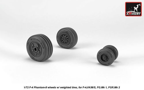 Armory Models Group AW72330 F-4 Phantom-II wheels w/ weighted tires, late