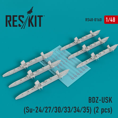 DISCONTINUED RES/KIT 48-0160 BDZ-USK Racks (Su-24/27/30/33/34/35) (6 pcs)