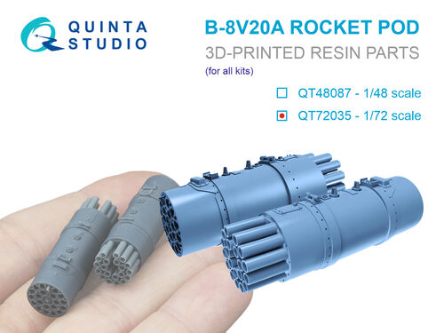 Quinta Studio QT72035 B-8V20A - Rocket Pods (2 pcs / for All Kits)