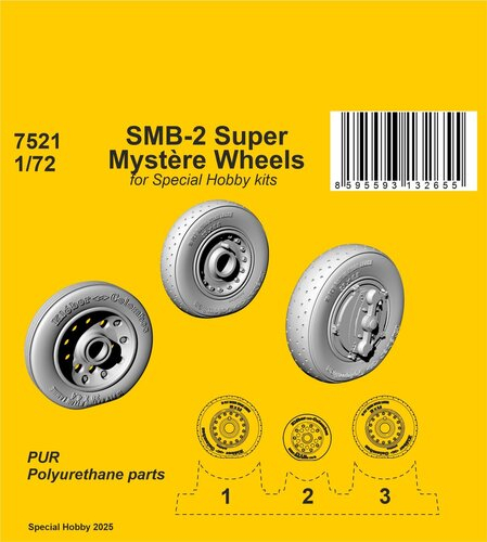 CMK K7521 SMB-2 Super Mystère Wheels (For Special Hobby)
