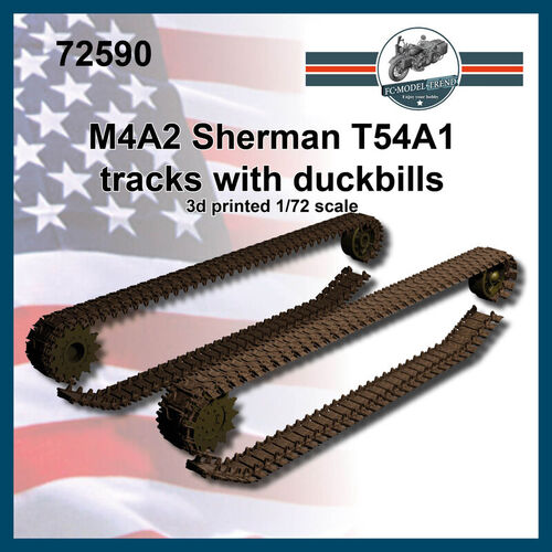 FC ModelTrend 72590 M4A2 Sherman T54A1 Tracks With Duckbills