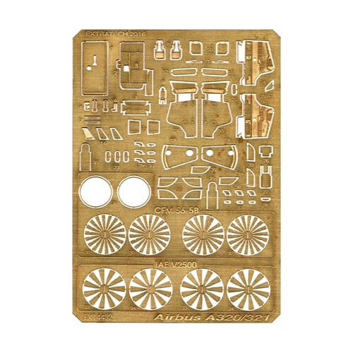 Extratech 14432 Airbus A320/A321 - PE Parts for Zvezda kits (Airliner Series)