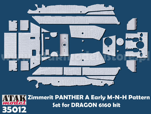 Atak Model 35012 Zimmerit Panther A Early - MNH Pattern (for Dragon kits)