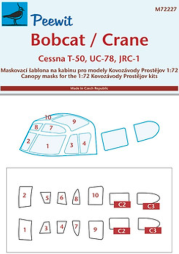 Peewit 72227 Canopy mask for Cessna Bobcat/ Crane Kovozávody Prostìjov