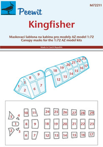 Peewit 72211 Canopy mask for Kingfisher AZ model