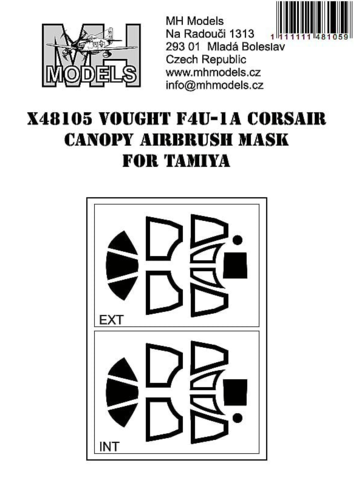 MH Models X48105 Vought F4U-1A Corsair