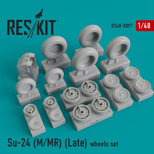 DISCONTINUED RES/KIT 48-0097 Su-24 (M/MR) (Late) wheels set
