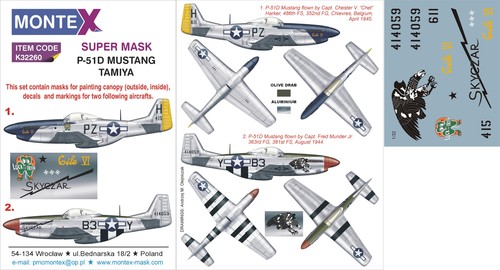 Montex K32260 P-51D Mustang Tamiya