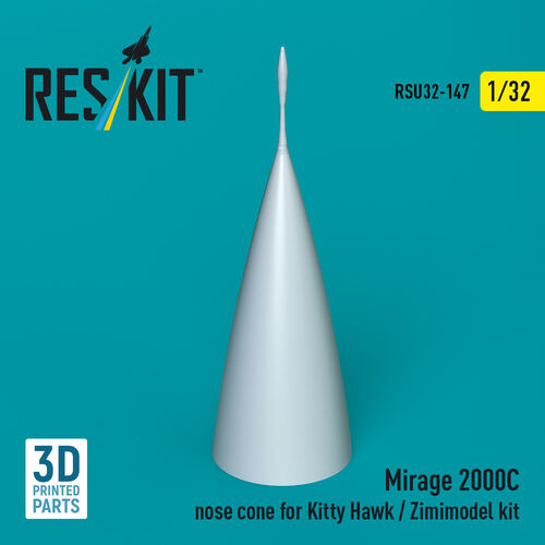RES/KIT U32-0147 Mirage 2000C Nose Cone For Kitty Hawk / Zimimodel Kit (3D Printed)