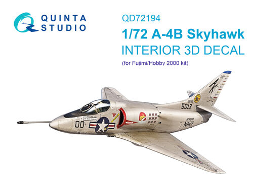 Quinta Studio QD72194 Douglas A-4 B Skyhawk - 3D-Printed & Coloured Interior on Decal Paper (for Fujimi / Hobby 2000) Kits)