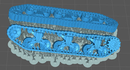 EMP3D 72011664 Gąsienice i układ jezdny do czołgów Sherman i pochodnych - Wersja 1 (3D-Printed)