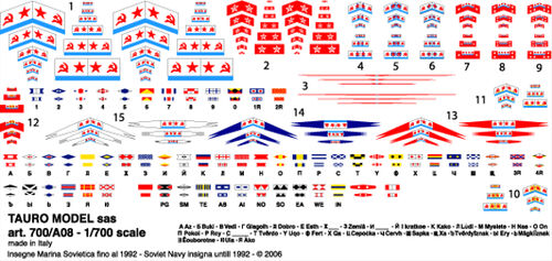TAURO MODEL 700-A08 Naval Flags - Soviet Navy