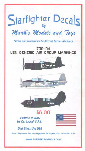 Starfighter Decals 700104 US Navy Generic Air Group Markings (1944-1945)