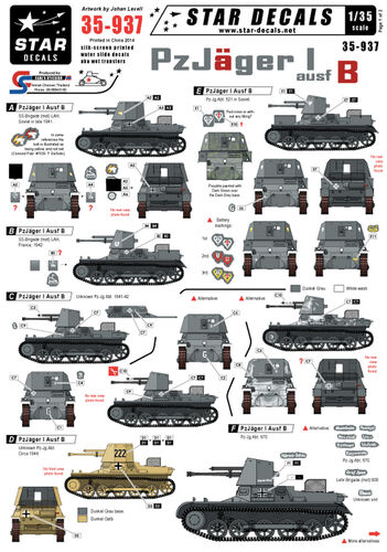 Star-Decals 35-937 Pz-Jager I ausf B.