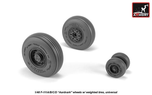 Armory Models Group AW48319 F-111 Aardvark early type wheels w/ weighted tires
