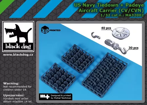 Black Dog MA32002 US NAVY tiedown + padaye (CV/CVN)