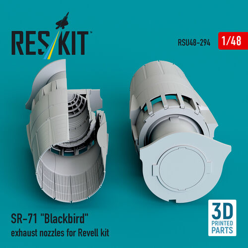 RES/KIT U48-0294 SR-71 'Blackbird' Exhaust Nozzles For Revell Kit (3D Printed)