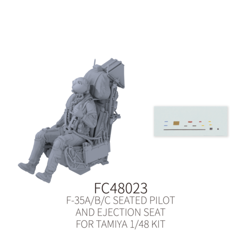 Galaxy-Model FC48023 F-35A/B/C Seated Pilot And Ejection Seat #3 (For Tamiya Kit)