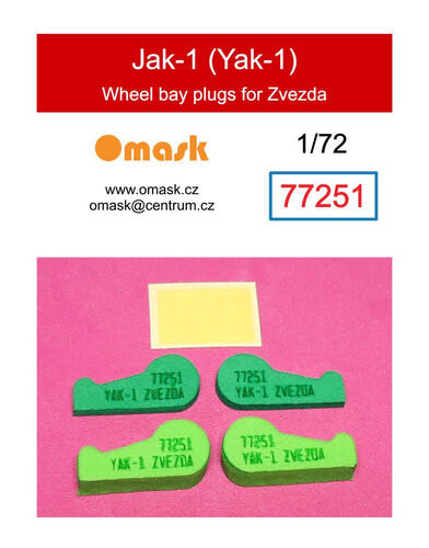 Omask 77251 Yakovlev Yak-1 - Wheel Bay Plugs (for Zvezda Kits)
