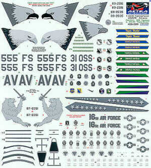Astra Decals ASD3209 Lockheed-Martin F-16 C Aviano Part 2