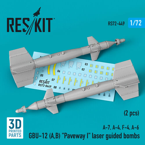 RES/KIT 72-0449 GBU-12 (A, B) 'Paveway I' Laser Guided Bombs (2 pcs) (A-7, A-4, F-4, A-6)