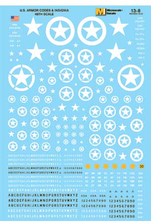 Microscale 13008 US WWII Armour Codes and Insignia