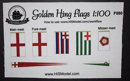 HiSModel F043 Golden Hind - set of flags