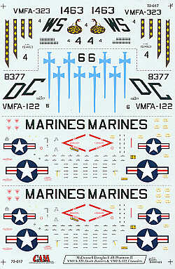 CAM 72017 McDonnell F-4 B Phantom (2 schemes - Vietnam War)
