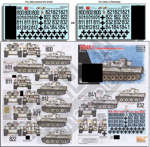 Echelon Fine Details AXT351012 8. SS-Pz.Rgt. 2 Tiger Is