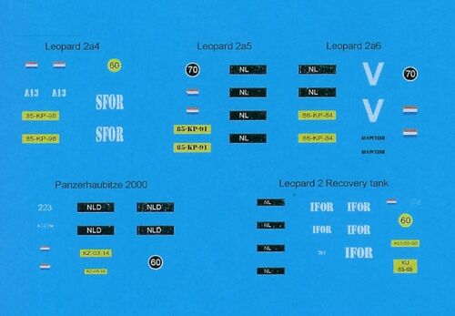 Black Lion Decals 72035 Modern Dutch Army - Leopard 2 Family