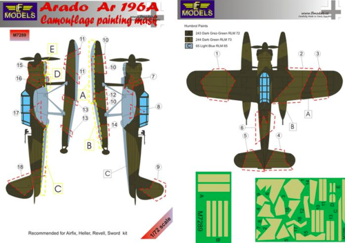 LF Models M7289 Arado Ar 196A Camouflage Painting Mask