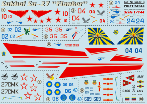 Print Scale 144-013 Sukhoi Su-27