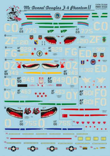 Print Scale 72-029 F-4 Phantom II in Viet Nam war