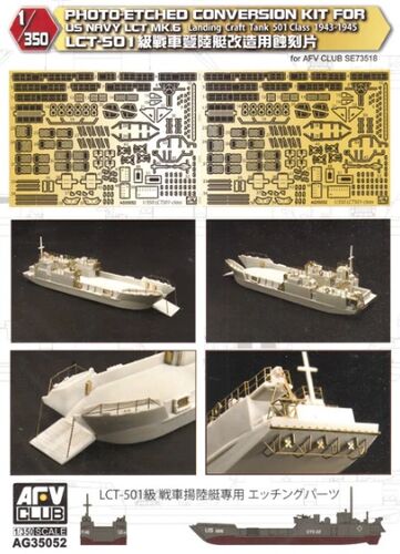 AFV Club AG35052 Photo-Etched Conversion Kit for U.S. Navy LCT Mk.6 Photo-Etched Conversion Kit for U.S. Navy LCT Mk.6