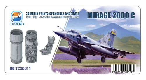 Zimi Model TC3D011 Dassault Mirage 2000 C - 3D Resin Prints of Engines and Seats