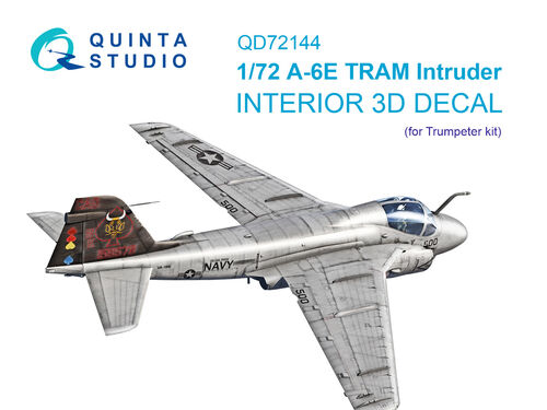 Quinta Studio QD72144 Grumman A-6 E TRAM Intruder - 3D-Printed & Coloured Interior on Decal Paper (for Trumpeter Kits)