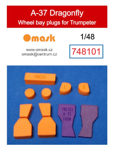 Omask 748101 Cessna A-37 Dragonfly - Wheel Bay Plugs (for Trumpeter Kits)