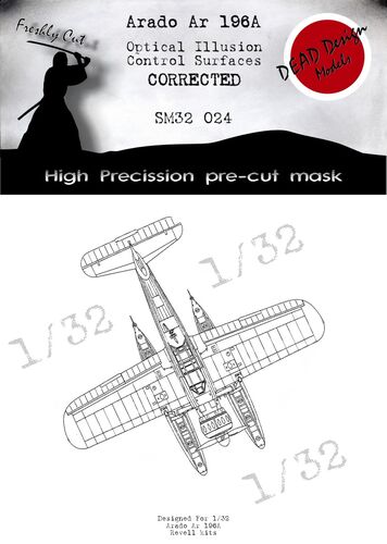 DEAD Design Models SM32024 Arado Ar 196A Optical Illusion Control Surfaces (Corrected) (For Revell Kits)